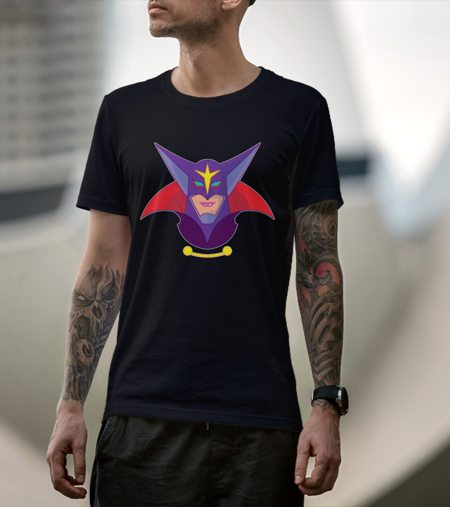 Zoltar Battle Of The Planets Villain Mask Emblem T-Shirt