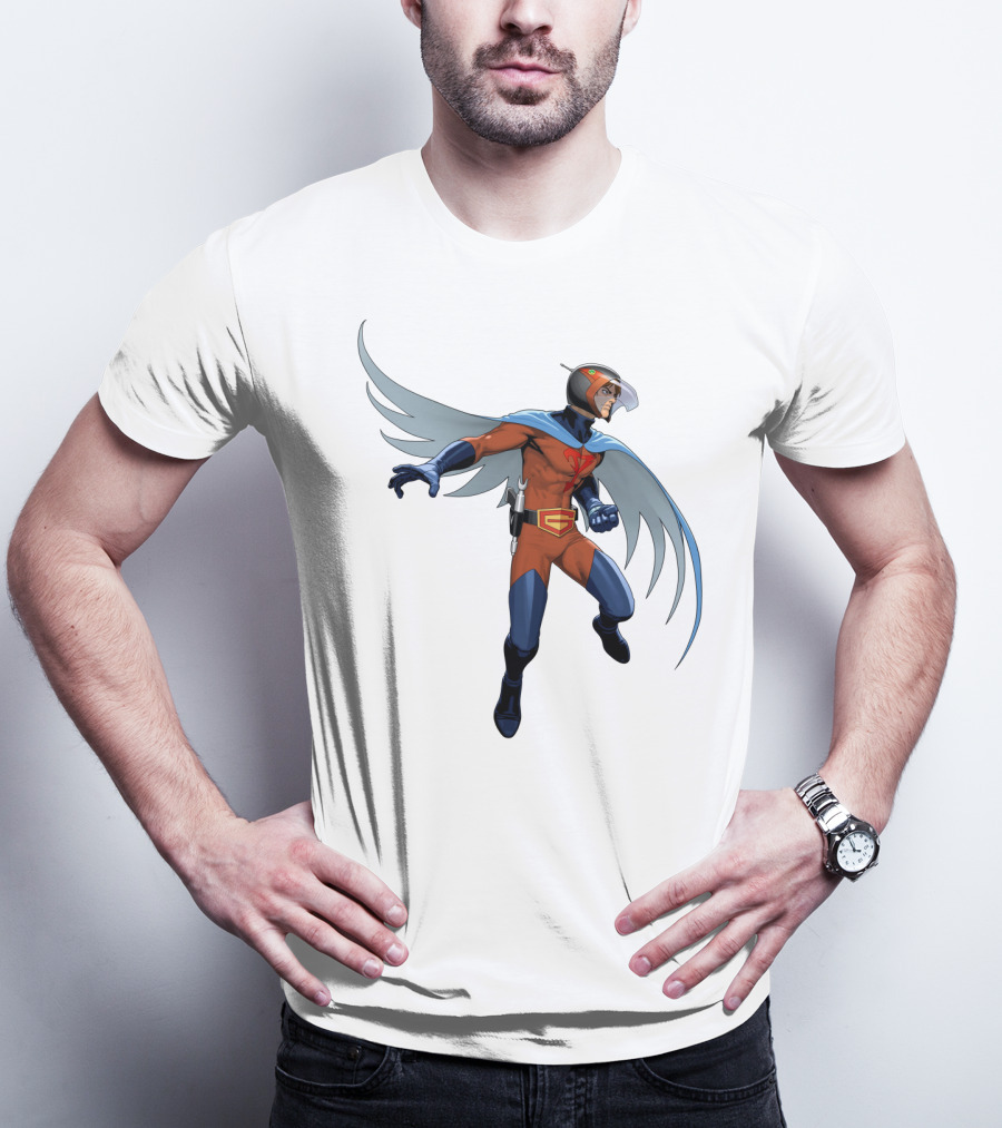 Jason Battle Of The Planets G-Force Character With Winged Cape And Helmet T-Shirt