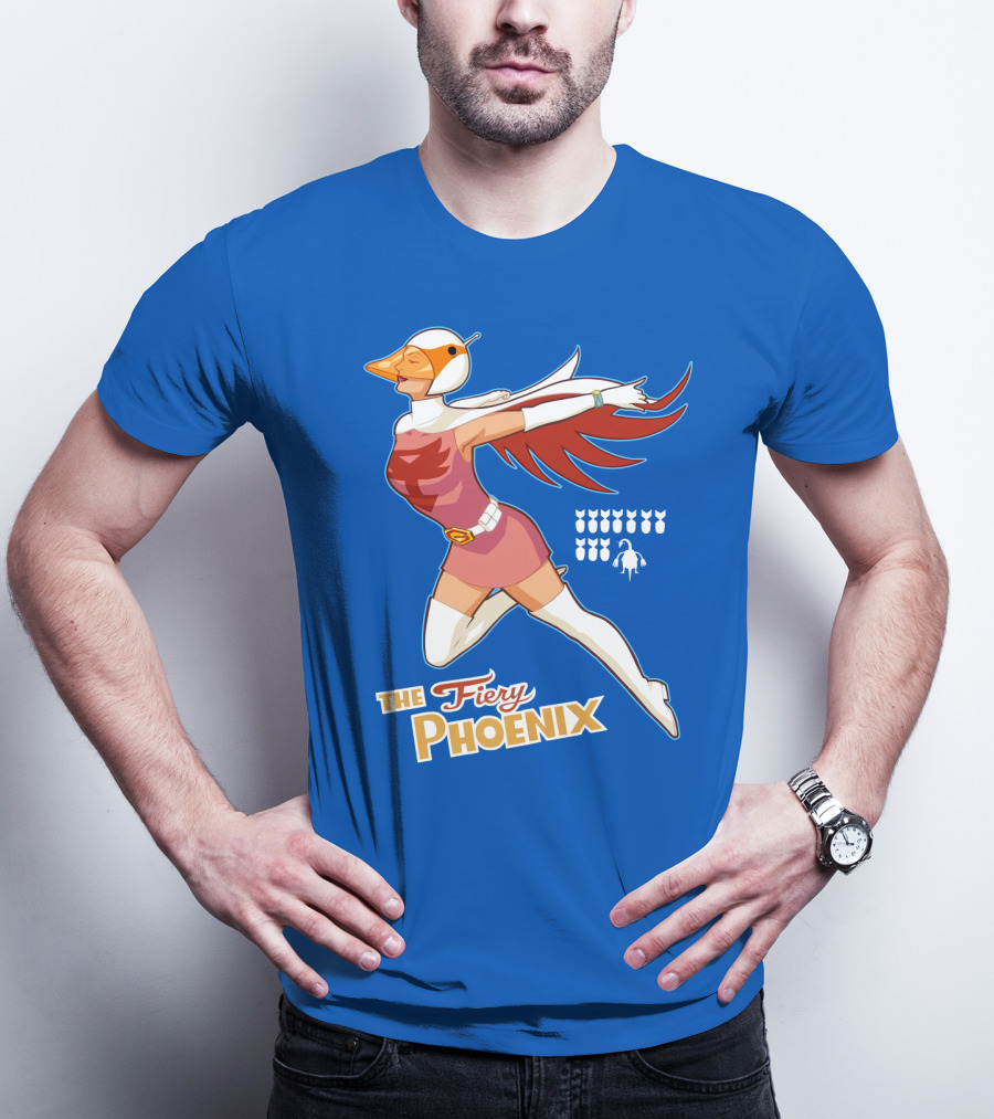 The Fiery Phoenix Winged Hero Vintage Flight T-Shirt