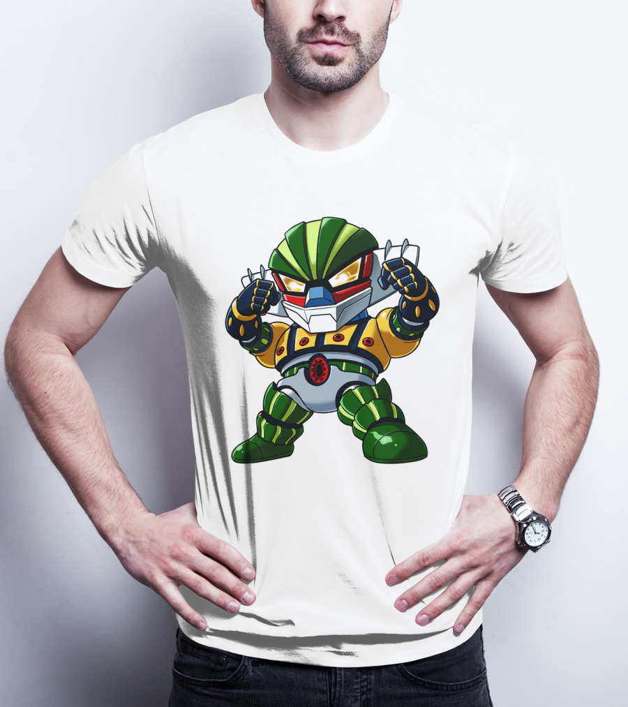 Jeeg SD Robot Anime Character Bold And Colorful Pose T-Shirt