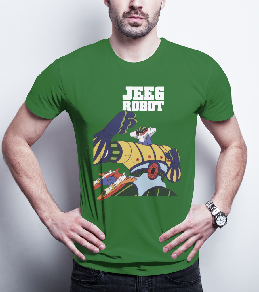 Jeeg Robot Anime Mecha Hero Dynamic Pose T-Shirt