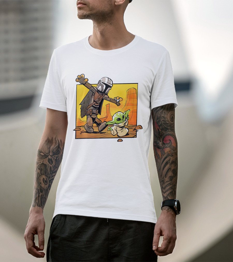 The Mandalorian And Grogu Desert Adventure Baby Yoda T-Shirt
