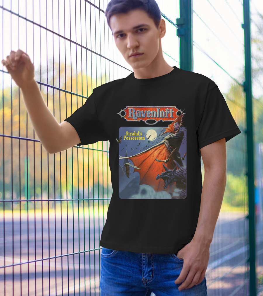 Ravenloft Strahd's Possession Vampire Moon Bats Wings Gargoyle T-Shirt