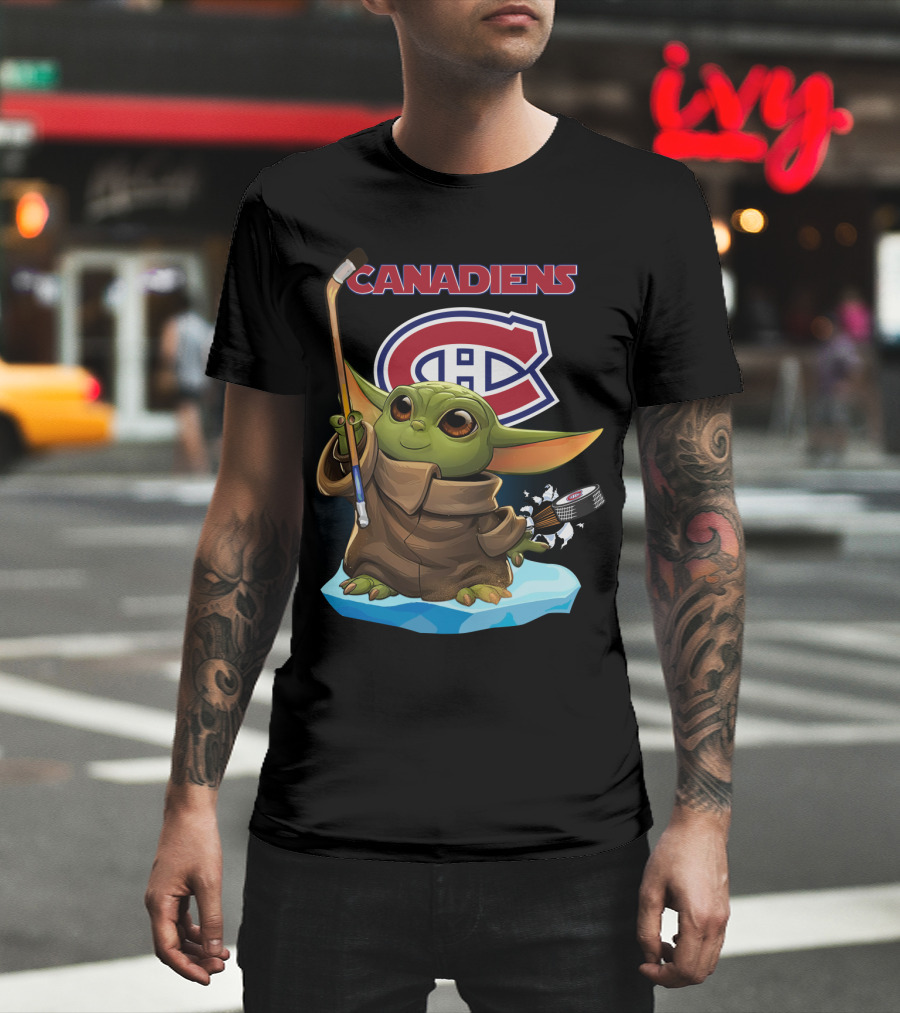Baby Yoda Canadiens Hockey NHL Montreal Canadiens T-Shirt