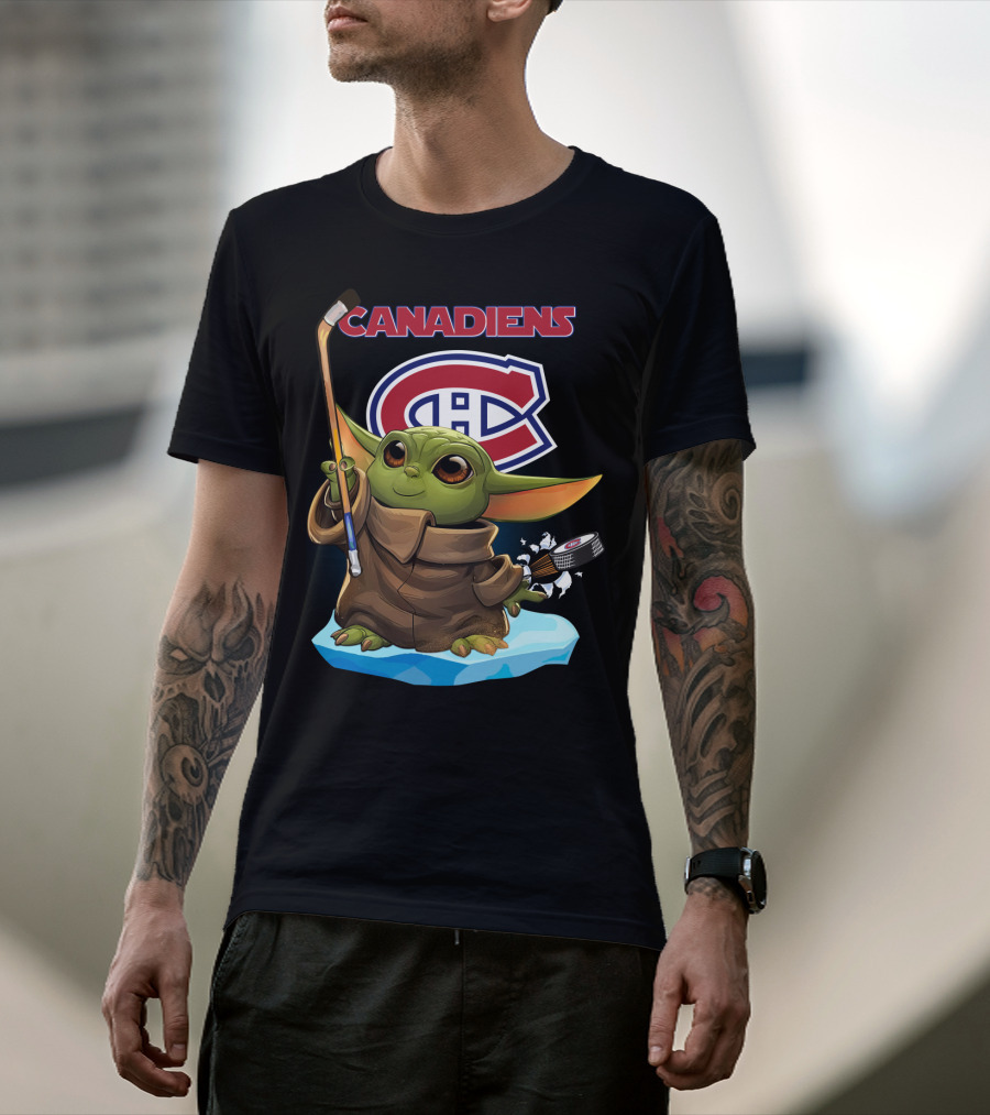 Baby Yoda Canadiens Hockey NHL Montreal Canadiens T-Shirt