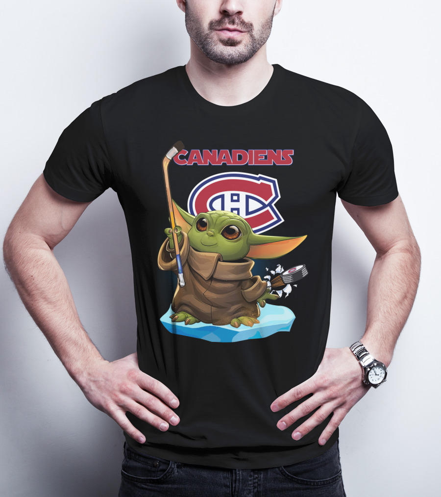 Baby Yoda Canadiens Hockey NHL Montreal Canadiens T-Shirt