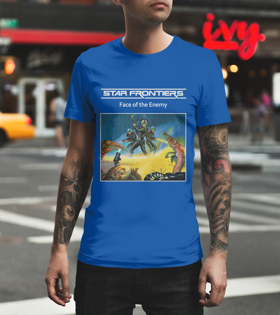 Star Frontiers Face Of The Enemy Alien Battle Scene T-Shirt