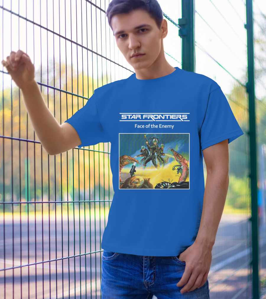 Star Frontiers Face Of The Enemy Alien Battle Scene T-Shirt