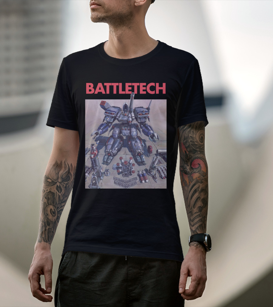 BATTLETECH Mech Assembly Scene T-Shirt