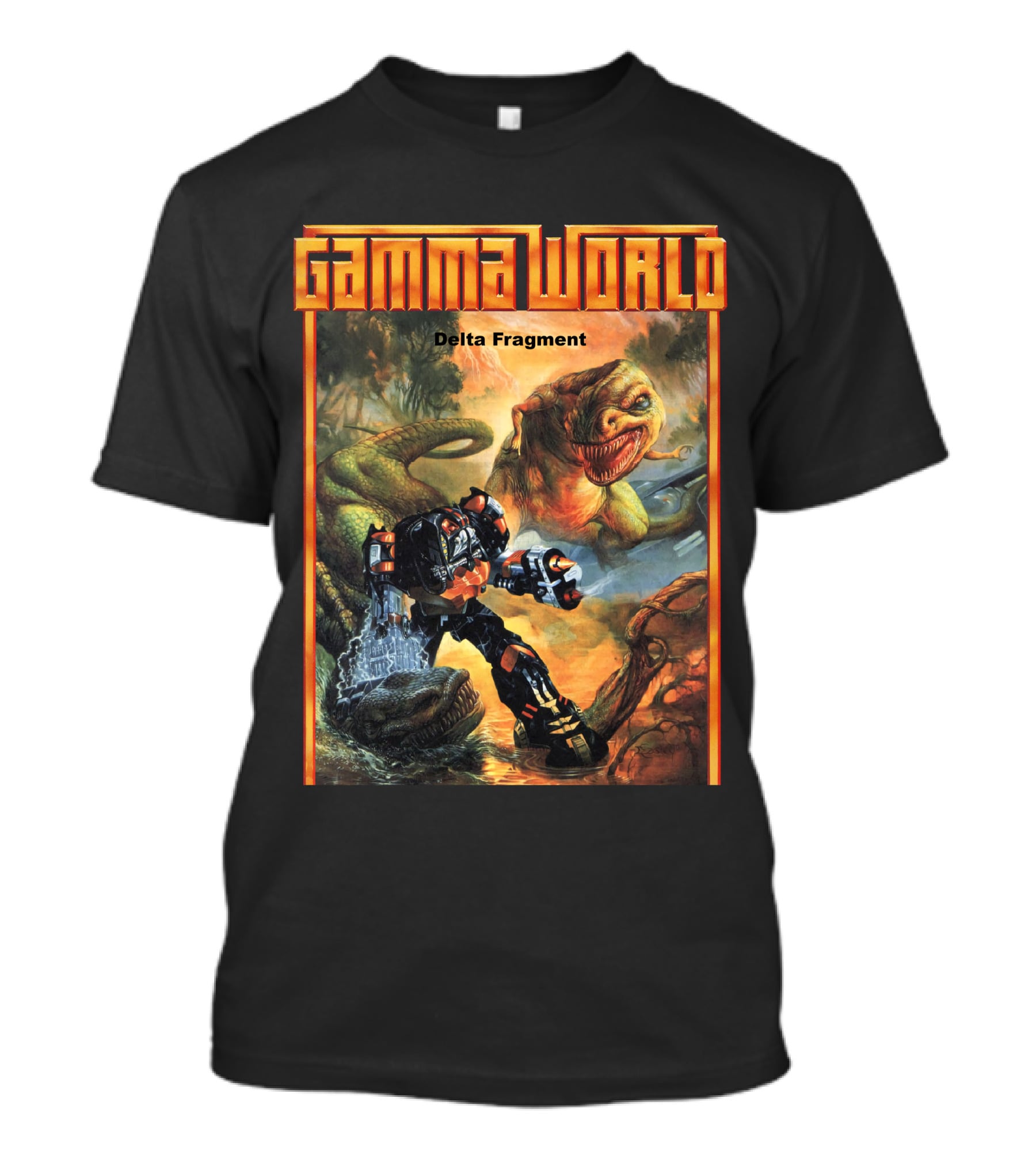 Gamma World Delta Fragment Mech Battle Dinosaur Display T-Shirt