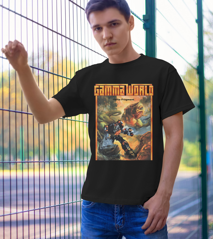 Gamma World Delta Fragment Mech Battle Dinosaur Display T-Shirt