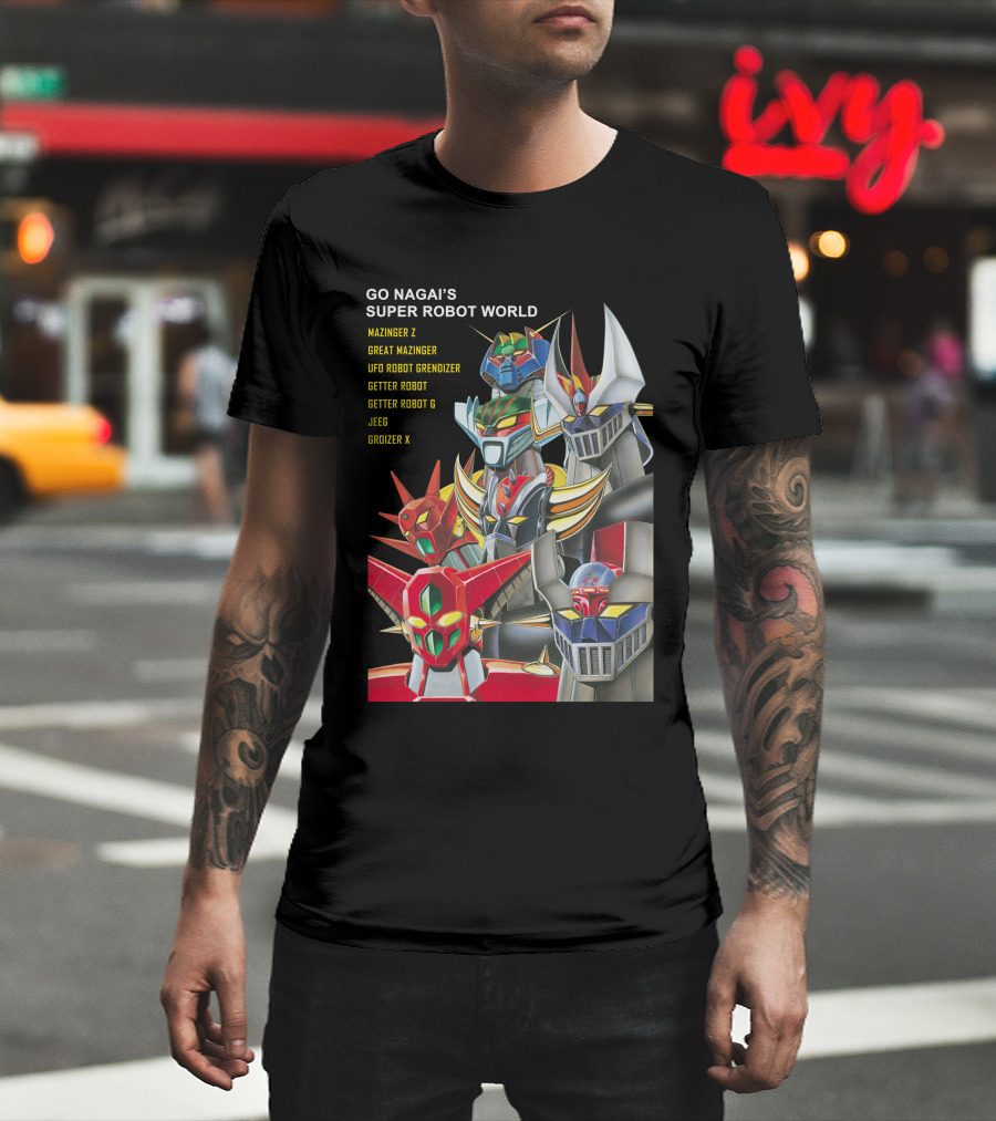 Go Nagai's Super Robot World Mazinger Z Great Mazinger UFO Robot Grendizer Getter Robot Getter Robot G Jeeg Groizer X T-Shirt
