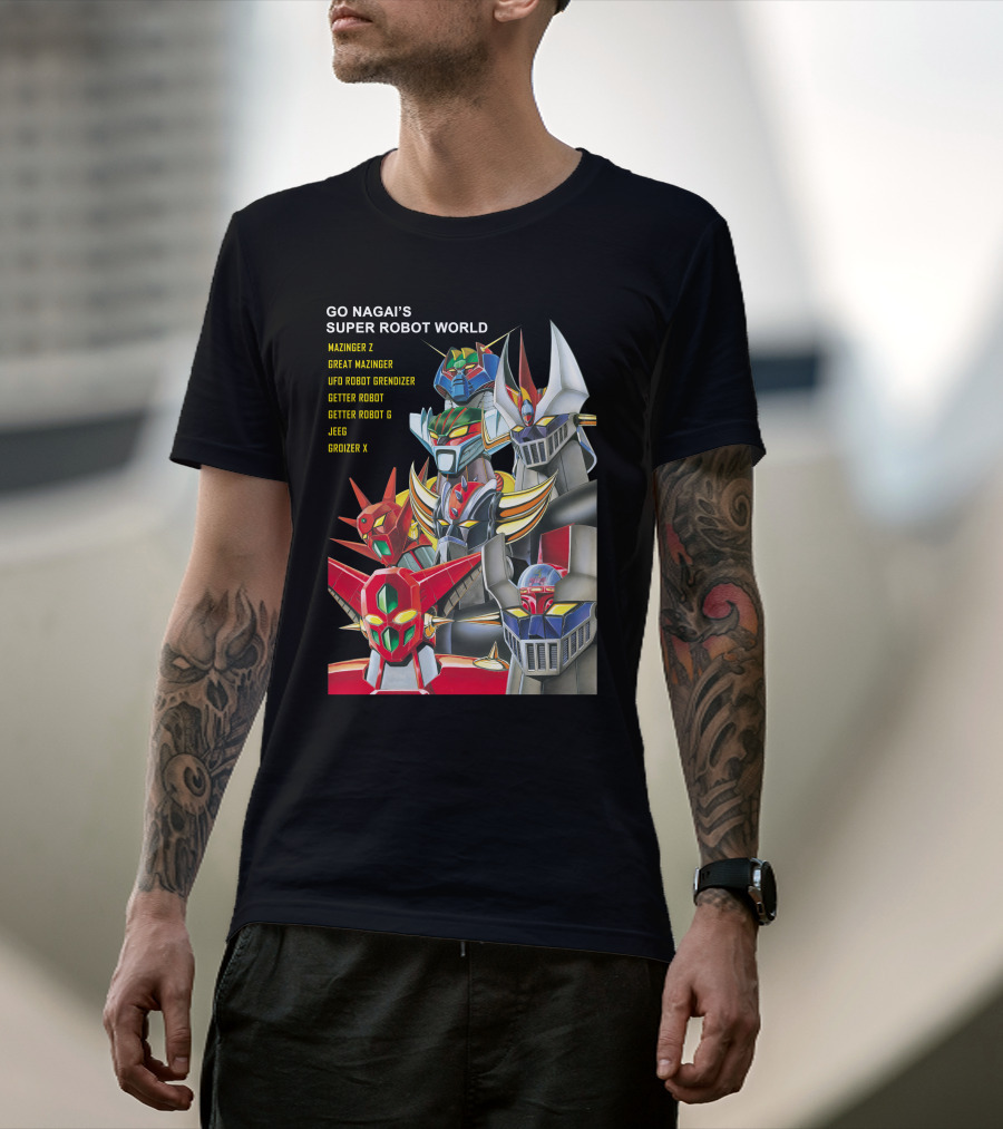 Go Nagai's Super Robot World Mazinger Z Great Mazinger UFO Robot Grendizer Getter Robot Getter Robot G Jeeg Groizer X T-Shirt