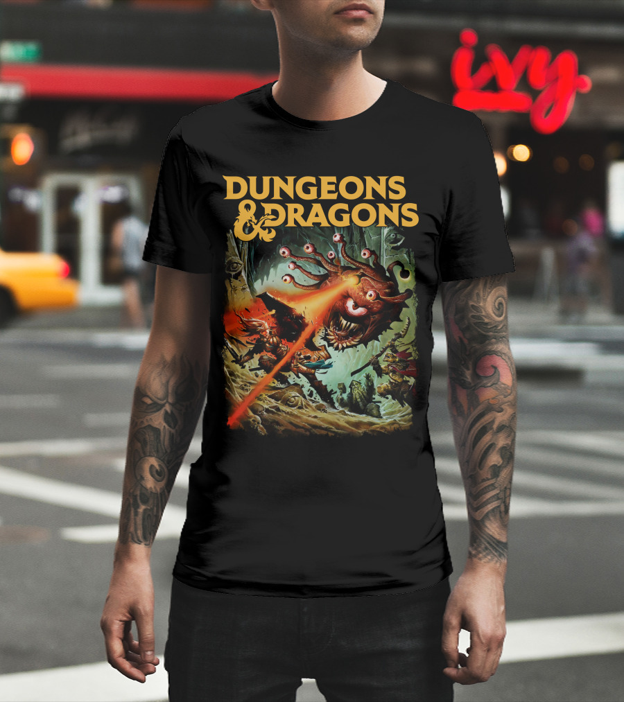 Dungeons And Dragons Beholder Battle Scene T-Shirt