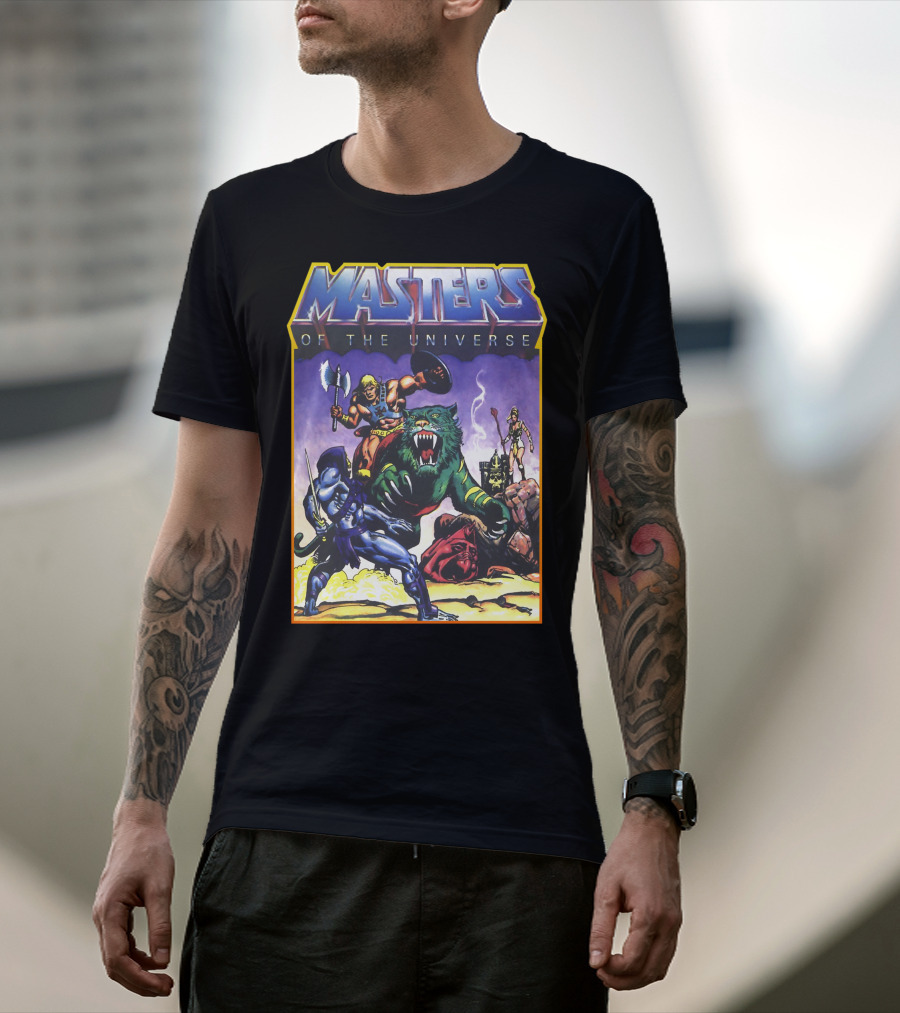 Masters Of The Universe He-Man Battle Cat Skeletor T-Shirt