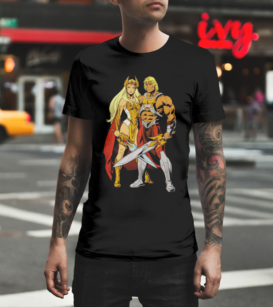 She Ra And He Man Powerful Alliance Masters Of The Universe T-Shirt