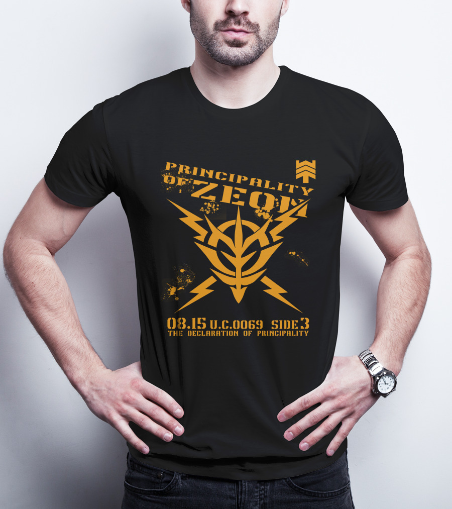 Principality Of Zeon 08.15 U.C. 0069 Side 3 The Declaration Of Principality T-Shirt