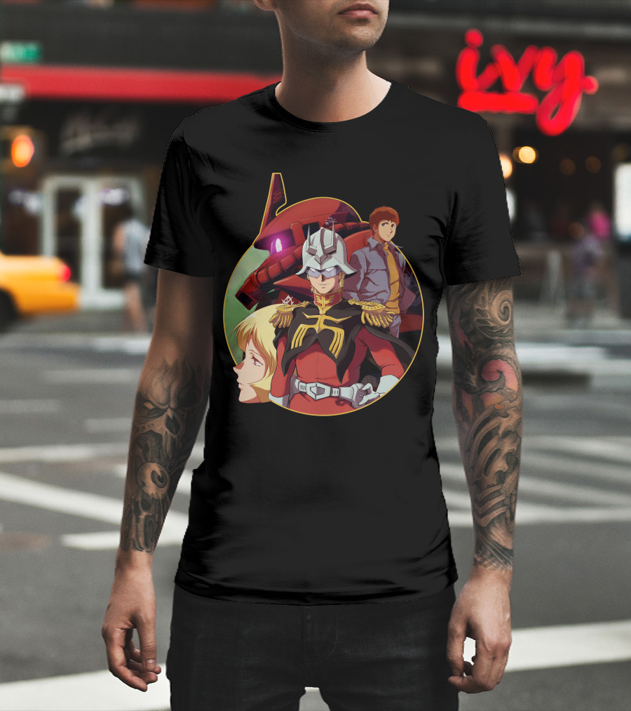Mobile Suit Gundam The Origin Char Aznable And Amuro Ray Anime Characters T-Shirt