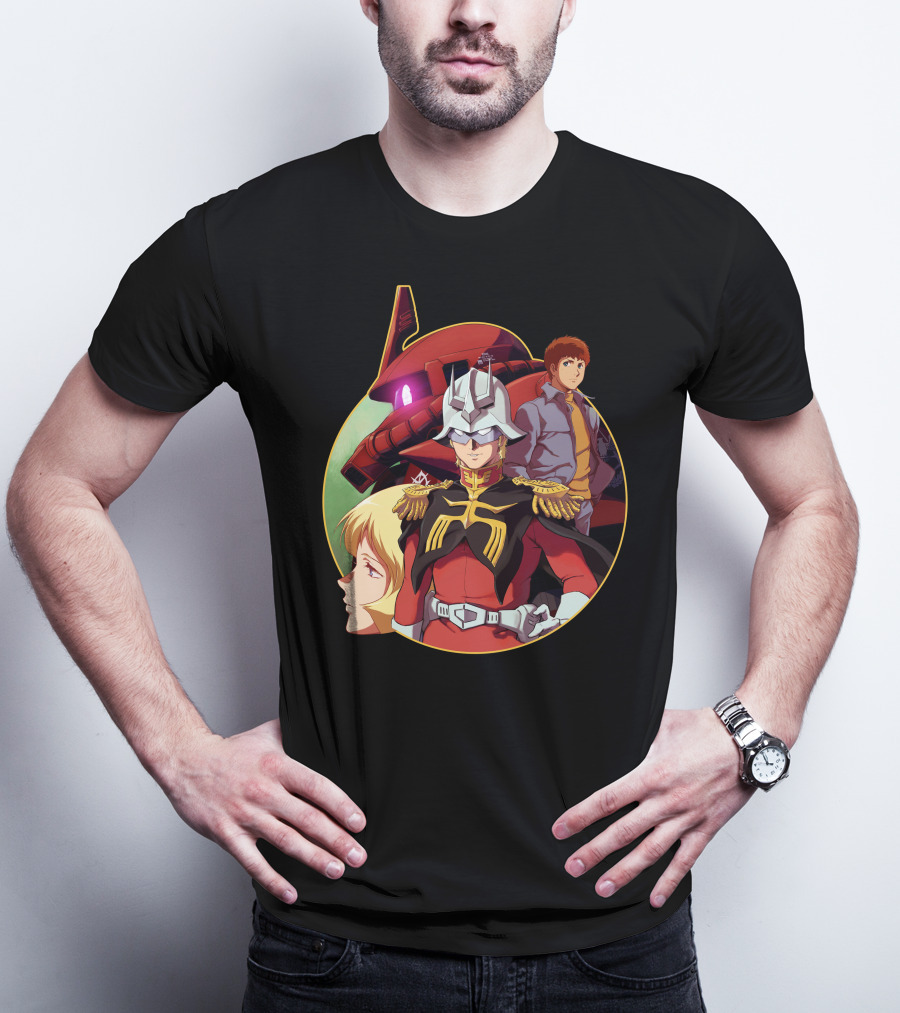 Mobile Suit Gundam The Origin Char Aznable And Amuro Ray Anime Characters T-Shirt
