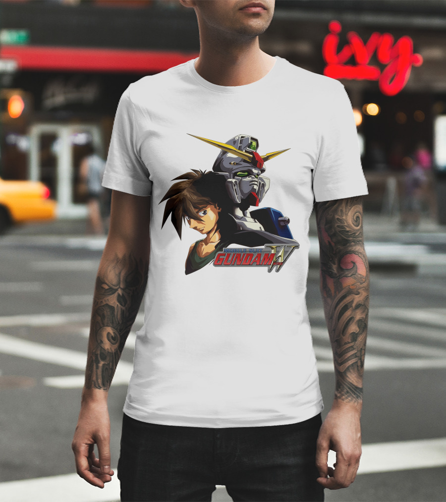 Mobile Suit Gundam Wing Hero And Robot T-Shirt