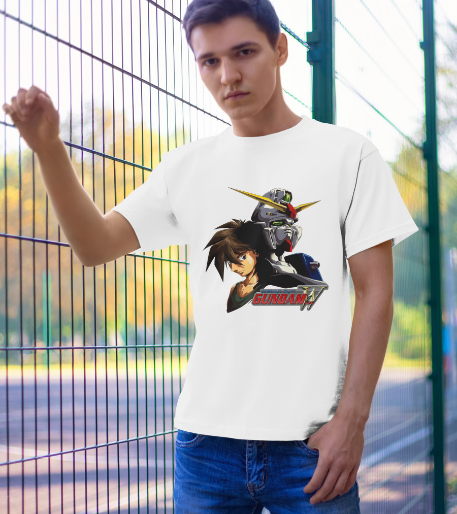 Mobile Suit Gundam Wing Hero And Robot T-Shirt