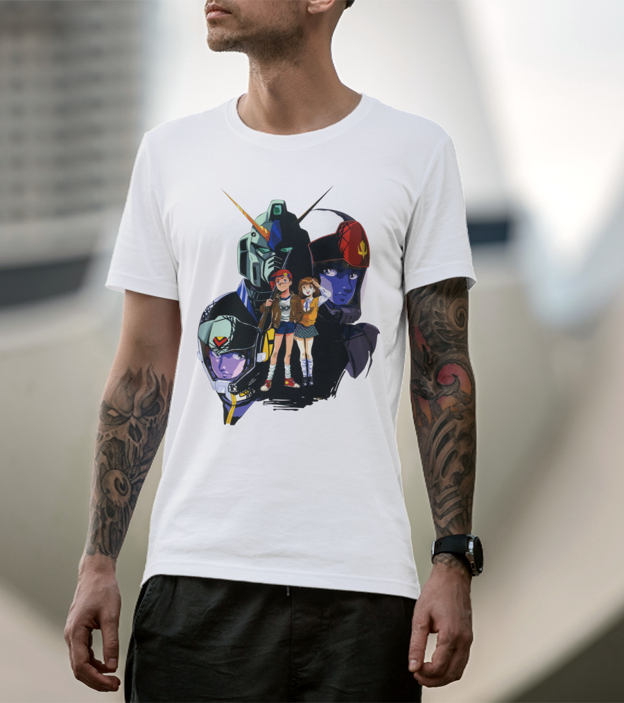Mobile Suit Gundam Iconic Characters And Mecha Compilation T-Shirt