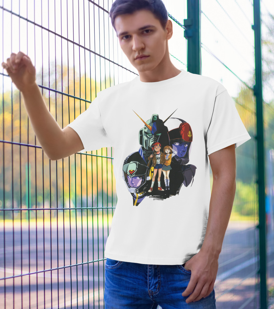 Mobile Suit Gundam Iconic Characters And Mecha Compilation T-Shirt