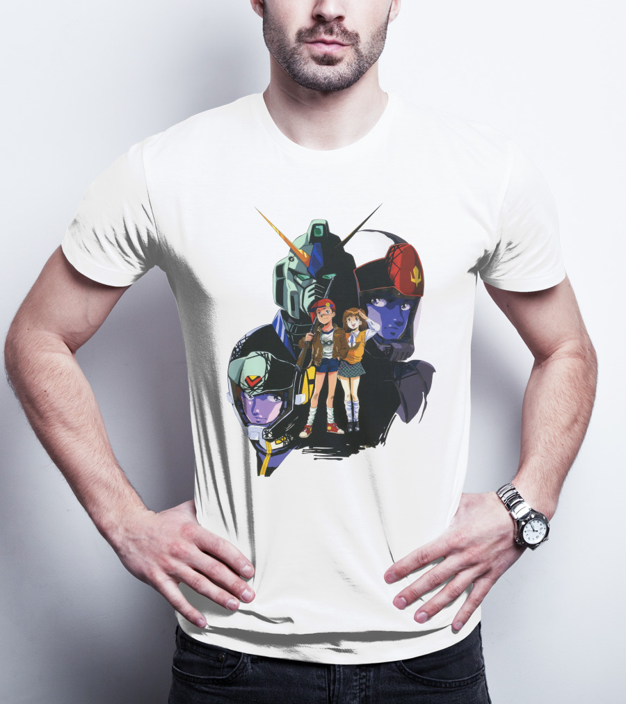 Mobile Suit Gundam Iconic Characters And Mecha Compilation T-Shirt