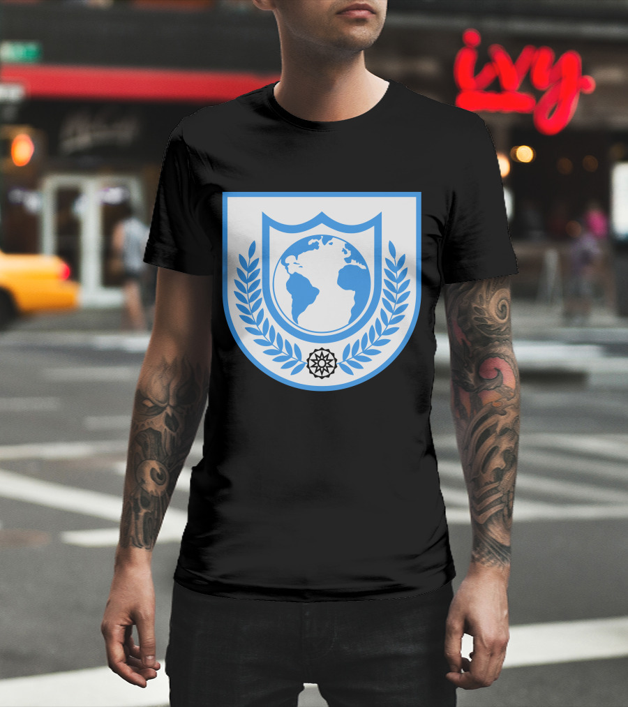 Buck Rogers Earth Alliance Emblem With Global Crest And Laurel Wreath T-Shirt