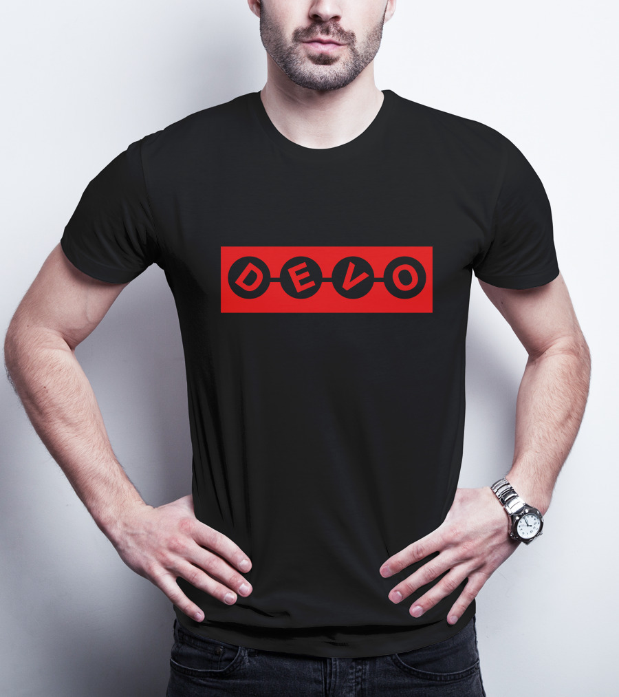 DEVO Band Logo Red And Black Circles T-Shirt