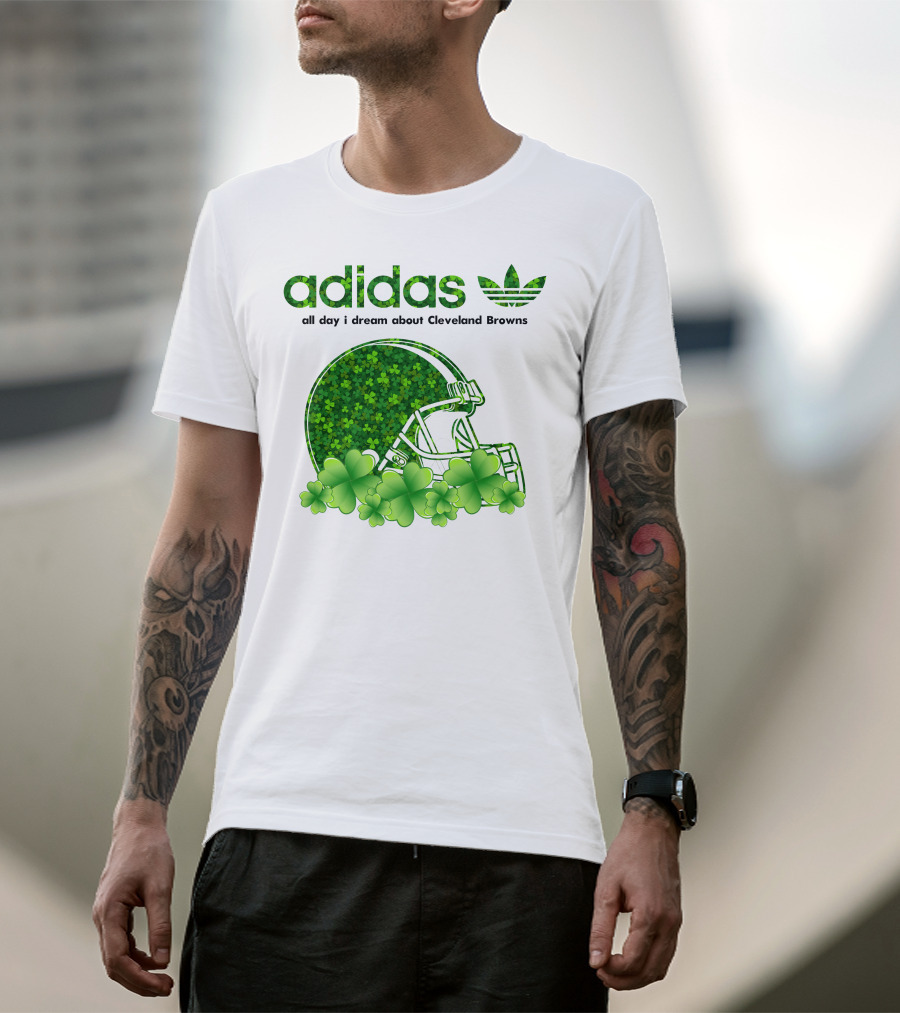 All Day I Dream About Cleveland Browns Shamrock Helmet T-Shirt