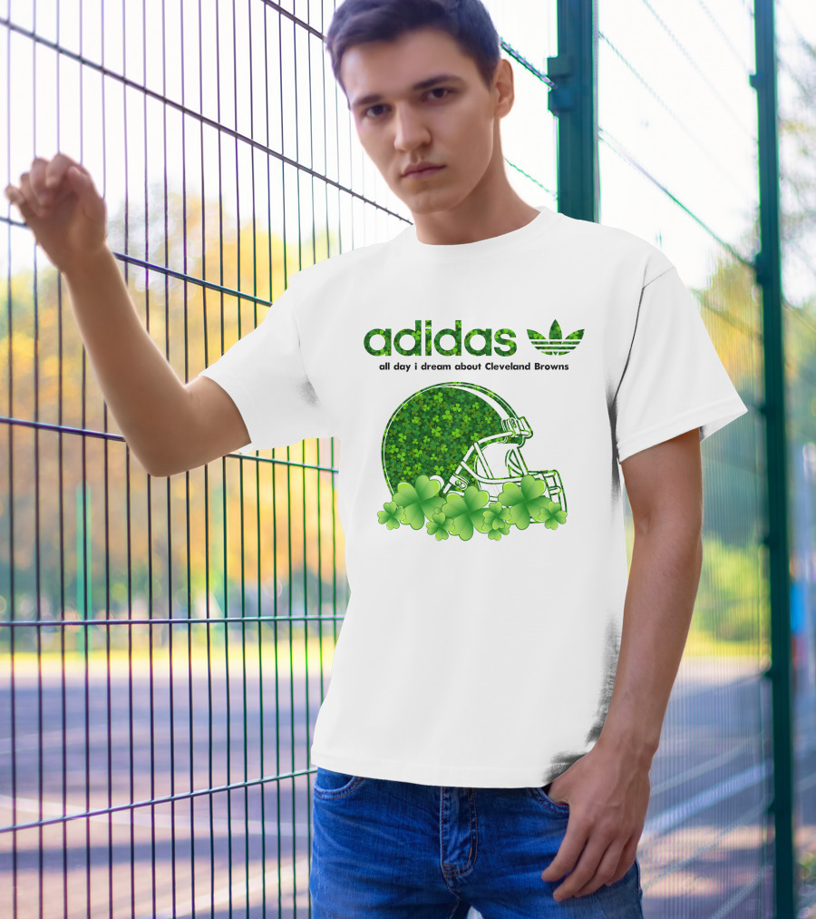 All Day I Dream About Cleveland Browns Shamrock Helmet T-Shirt