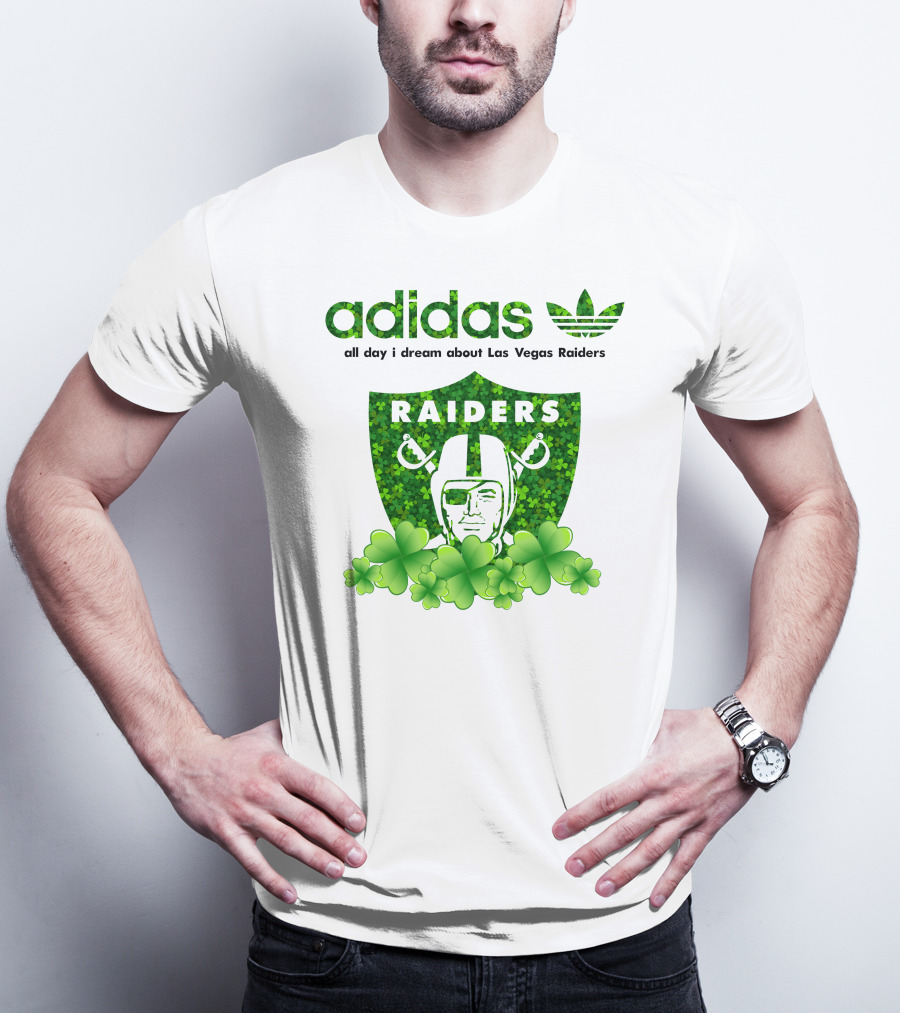 All Day I Dream About Las Vegas Raiders Shamrock Badge T-Shirt