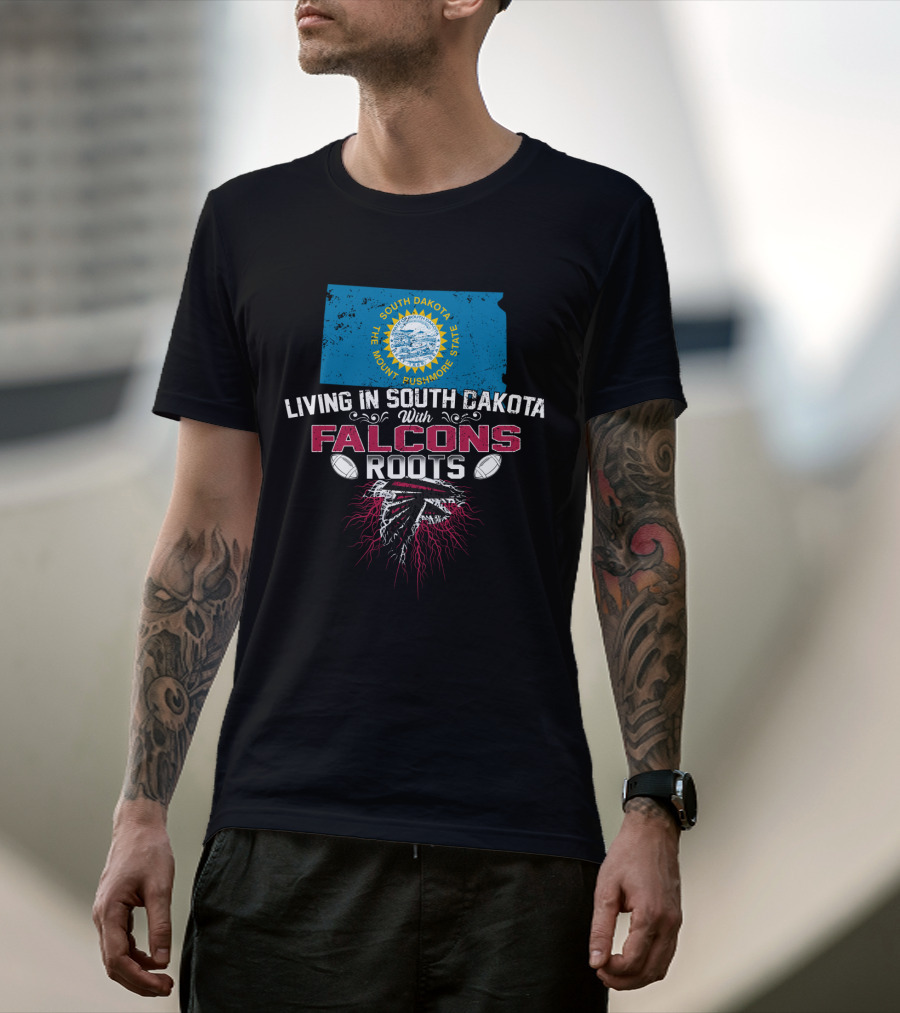 South Dakota Pride Meets Falcons Roots With Bold Football T-Shirt