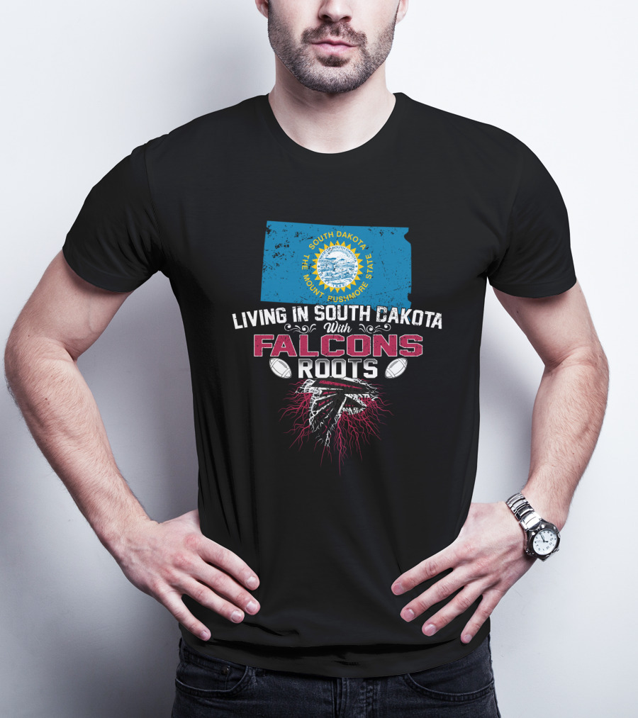 South Dakota Pride Meets Falcons Roots With Bold Football T-Shirt