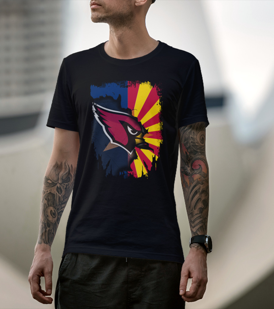 Arizona Cardinals Together State Pride Flag Burst T-Shirt