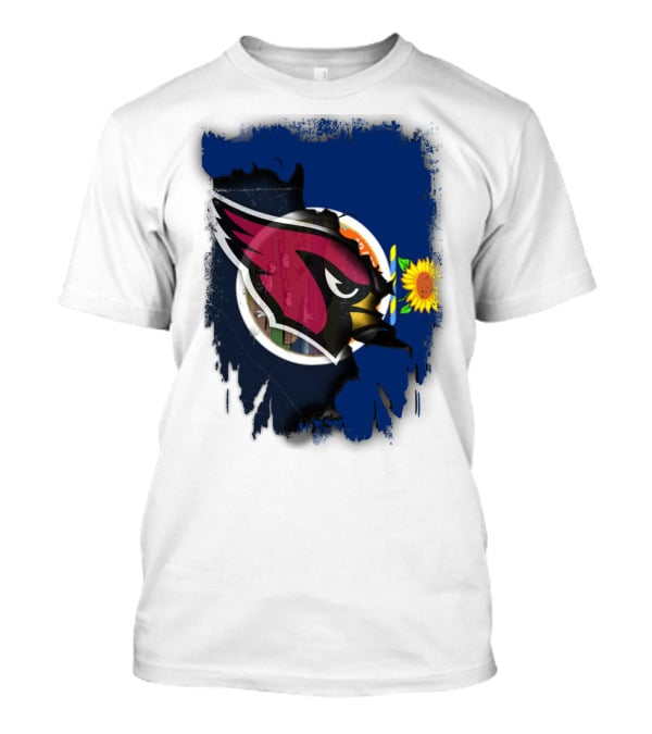 Kansas Flag With Cardinals Logo Integration T-Shirt