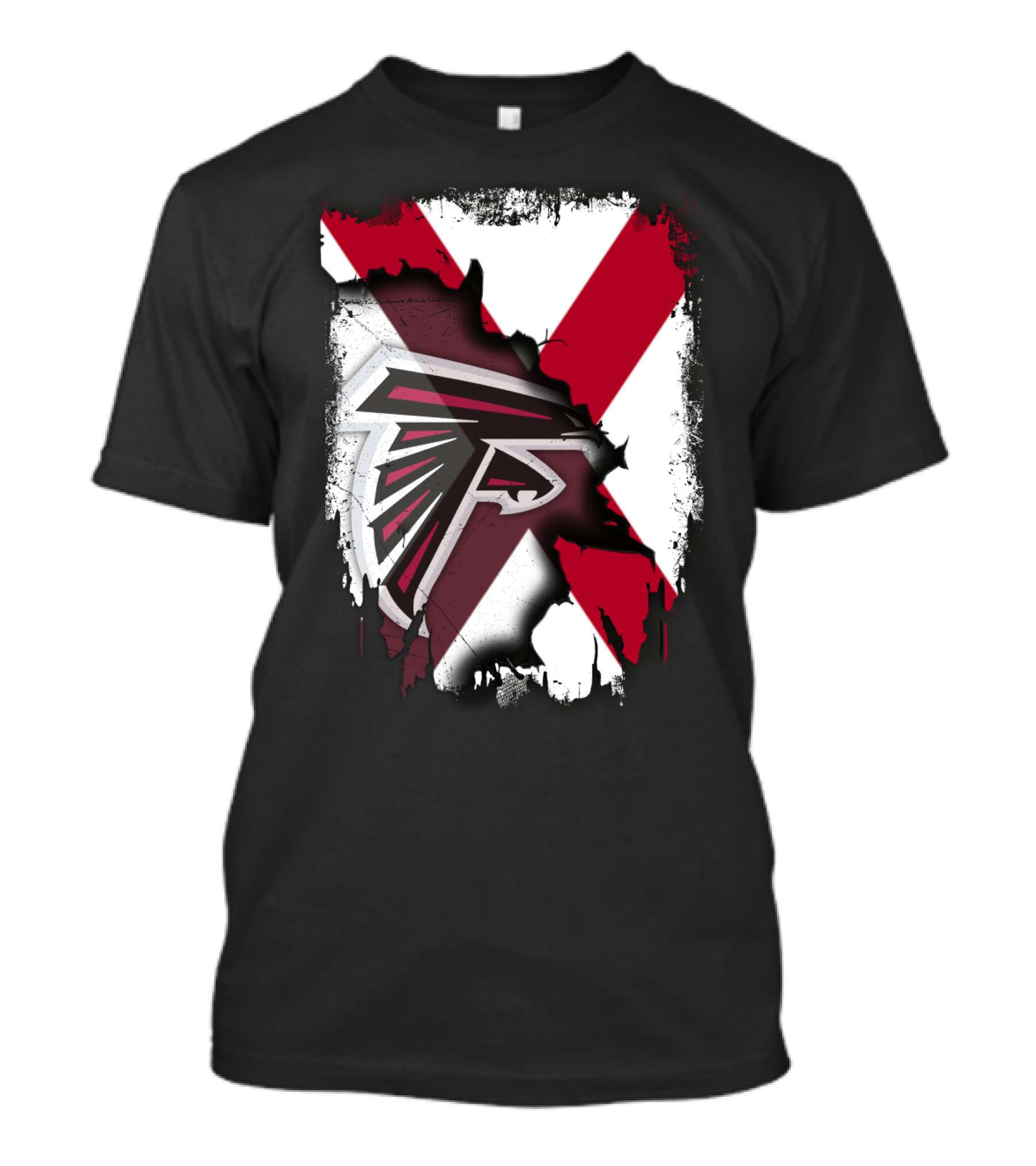 Alabama State Flag With Atlanta Falcons Logo Integration T-Shirt