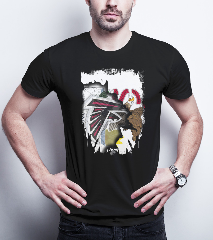 Illinois State Flag And Falcons Logo Unity T-Shirt