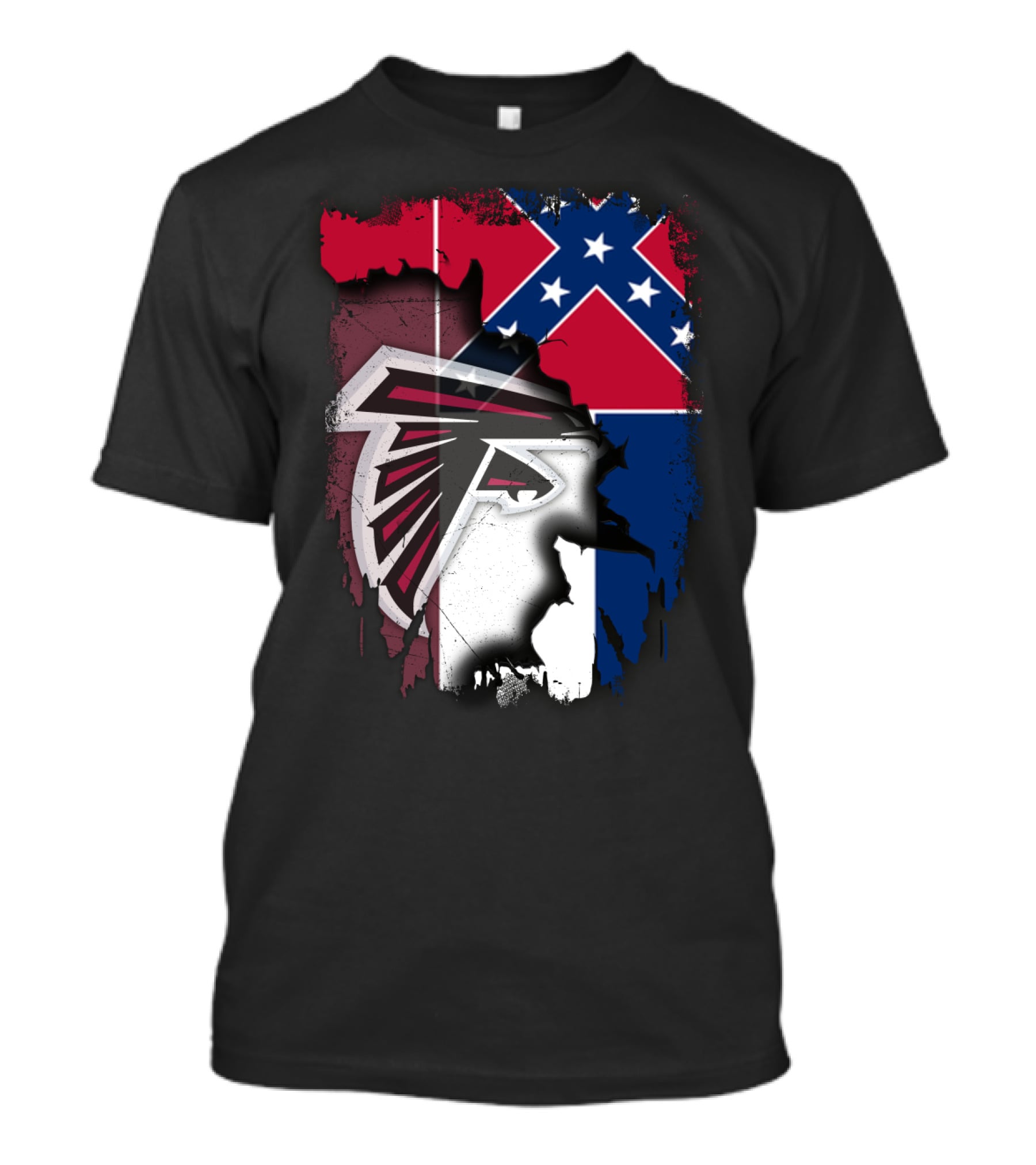 Falcons Confederacy Flag Mississippi Collaboration T-Shirt