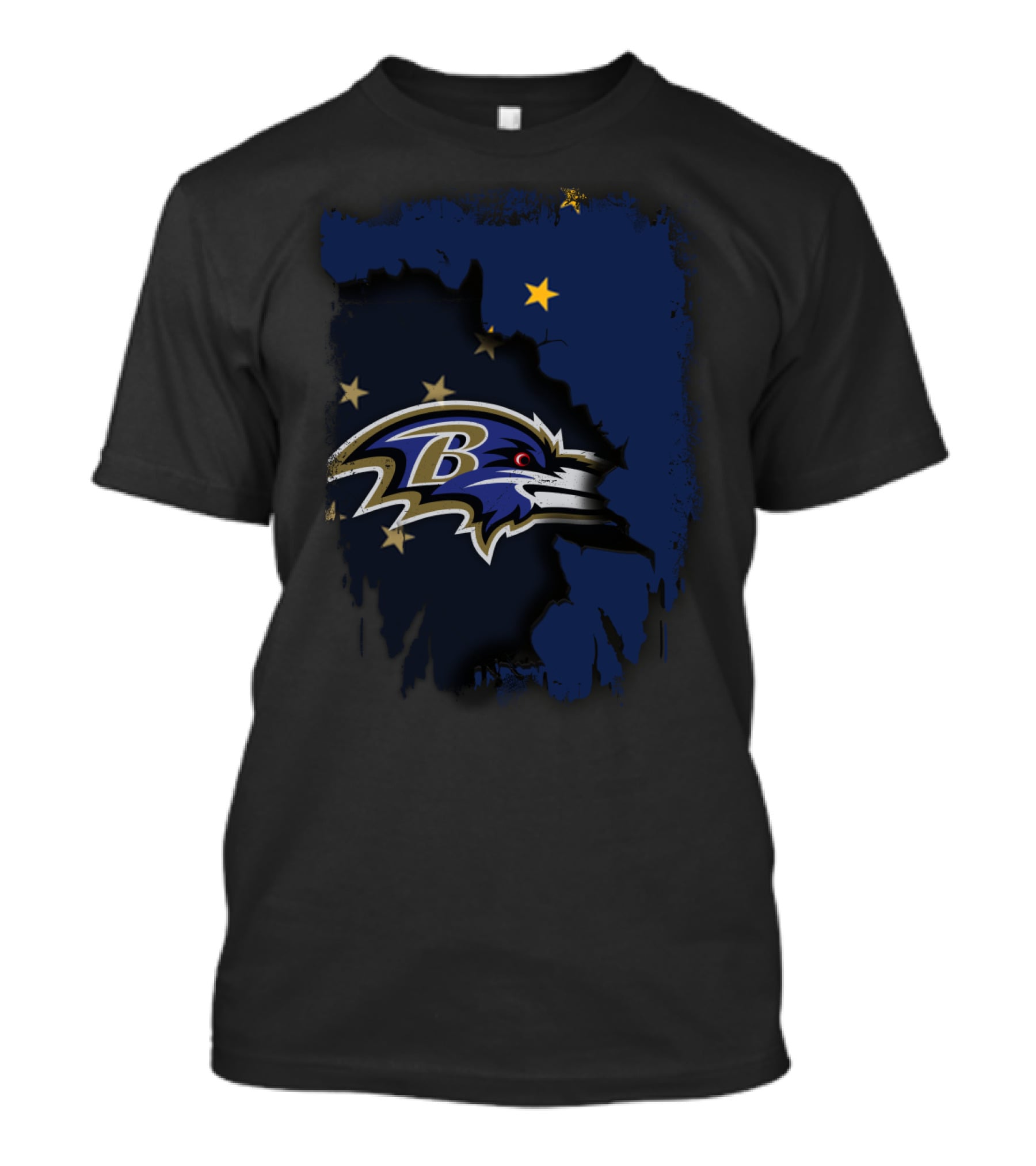 Together Alaska Ravens With Stars And Map T-Shirt