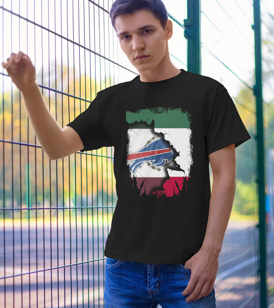 Together Mexico Buffalo Bills Flag Fusion T-Shirt