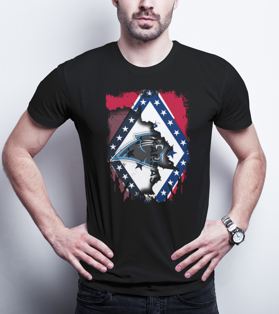 Together Arkansas Panthers American Flag Fusion T-Shirt