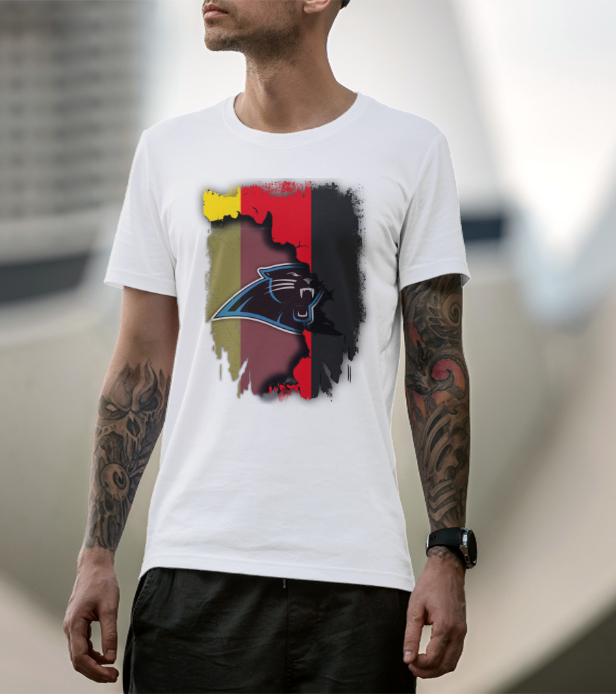 Germany Flag With Panthers Logo Together T-Shirt