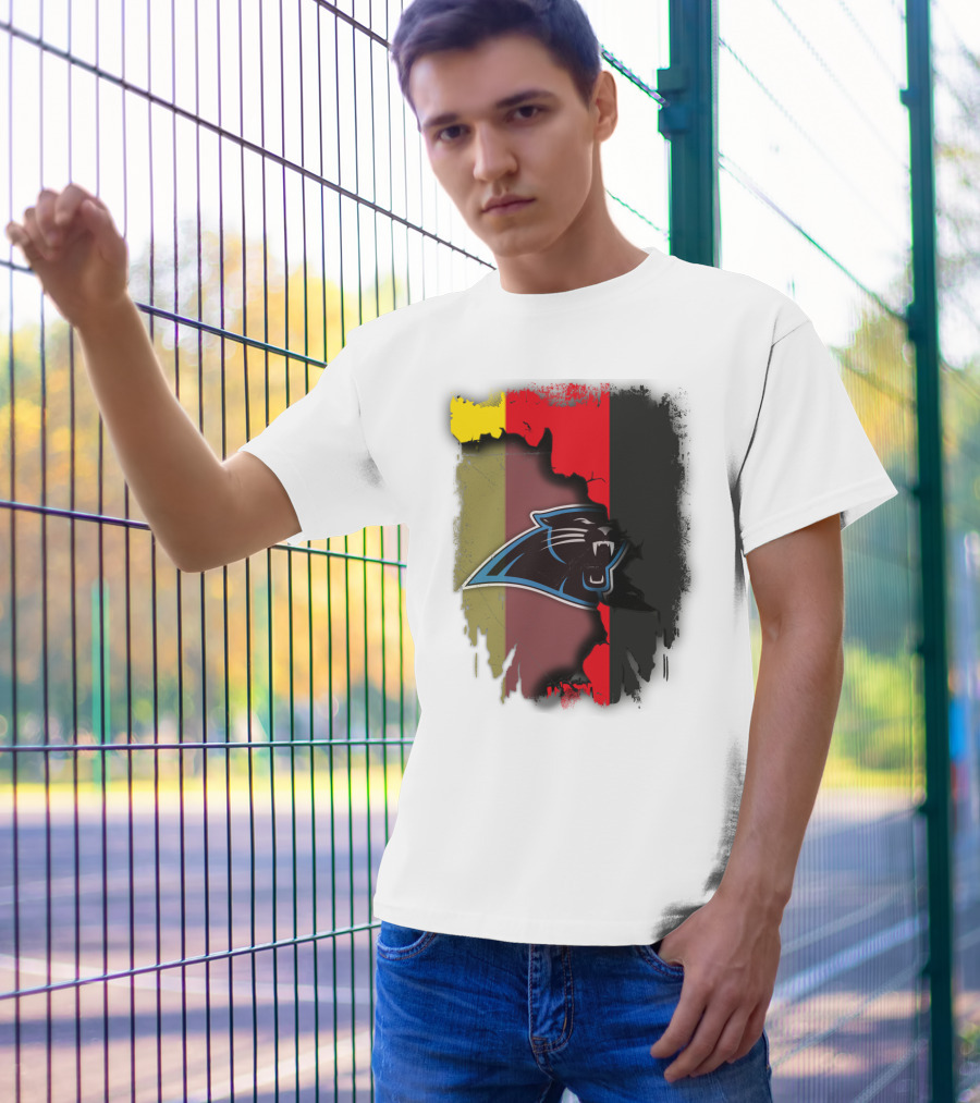 Germany Flag With Panthers Logo Together T-Shirt