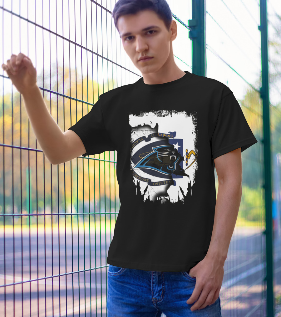 Together Massachusetts Patriots Emblem With Panther T-Shirt