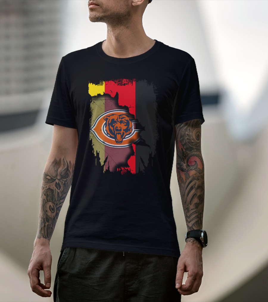 Chicago Bears Germany Flag Fusion T-Shirt