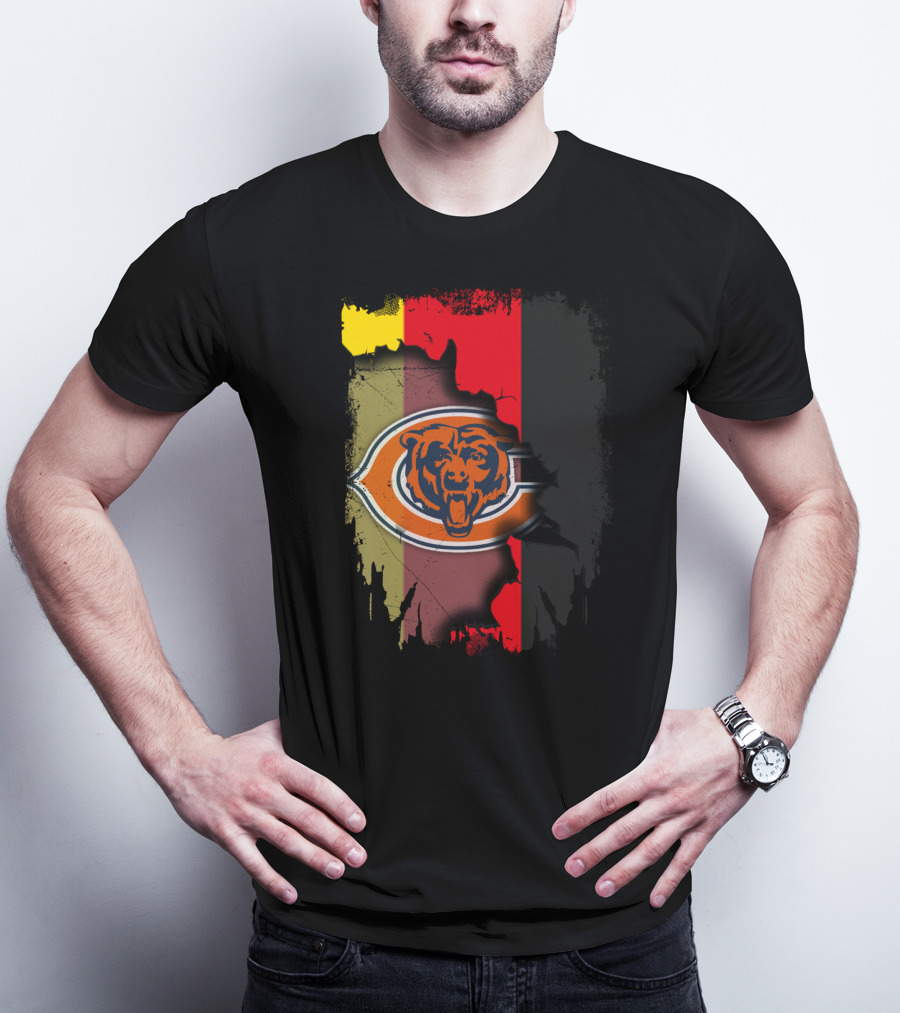 Chicago Bears Germany Flag Fusion T-Shirt