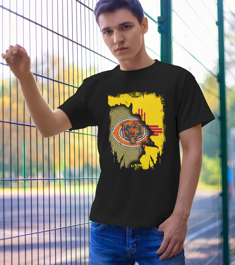 Together New Mexico Bears Chicago Symbol Flag Fusion T-Shirt