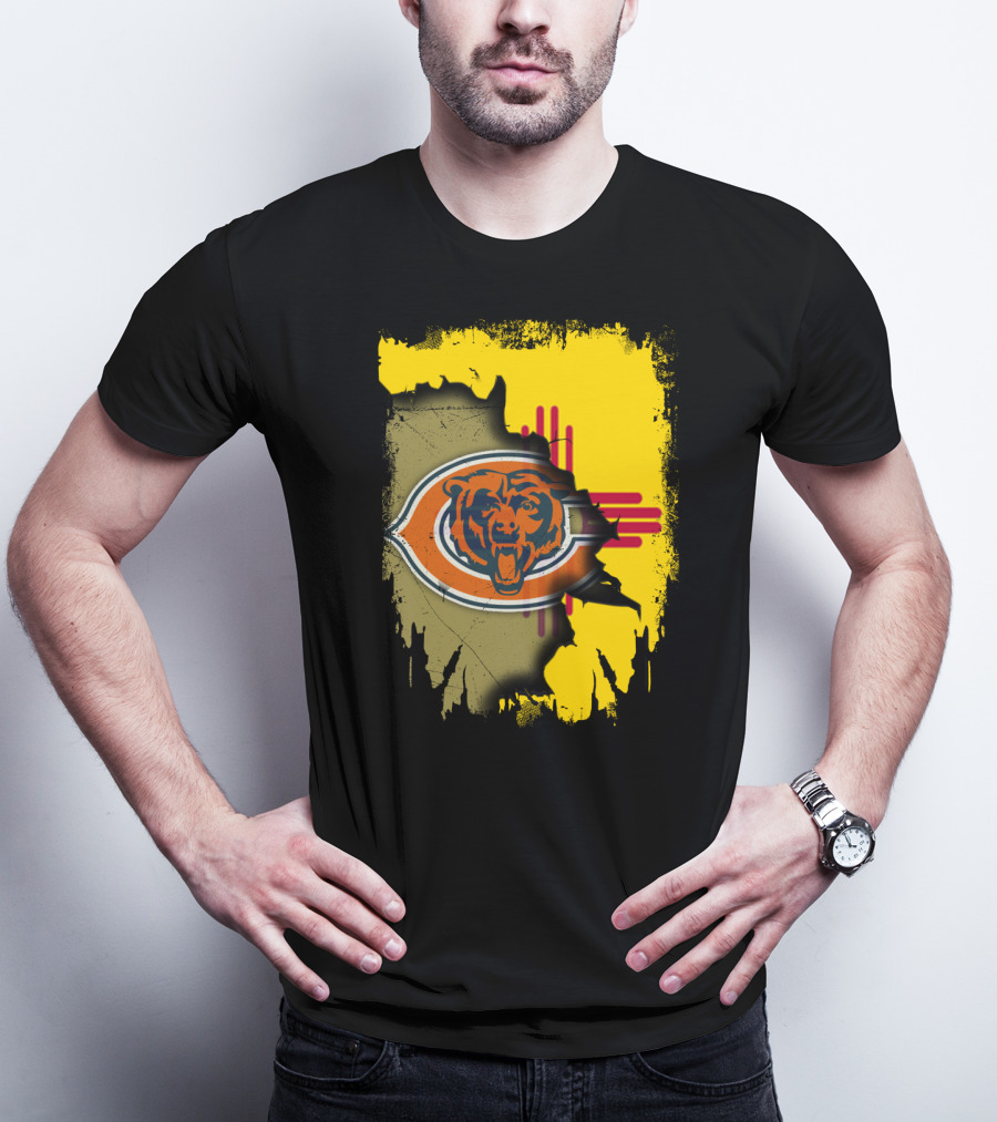 Together New Mexico Bears Chicago Symbol Flag Fusion T-Shirt